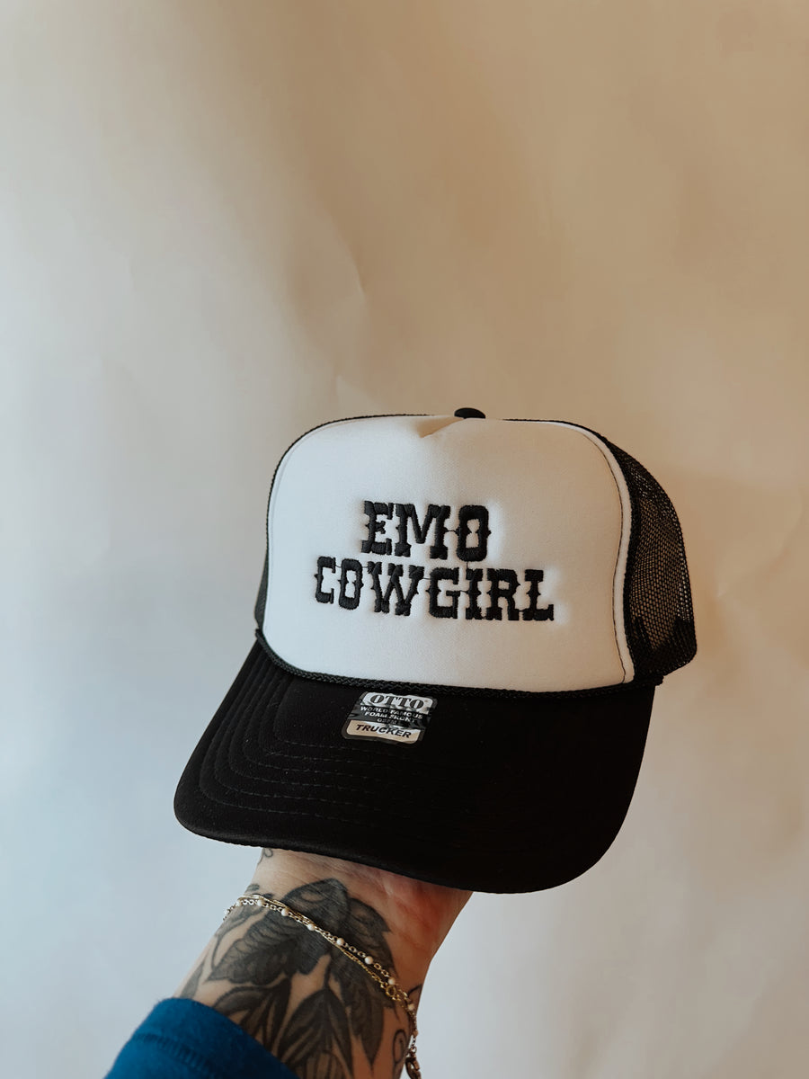 Emo Cowgirl Embroidered Trucker Hat – Grady Ln