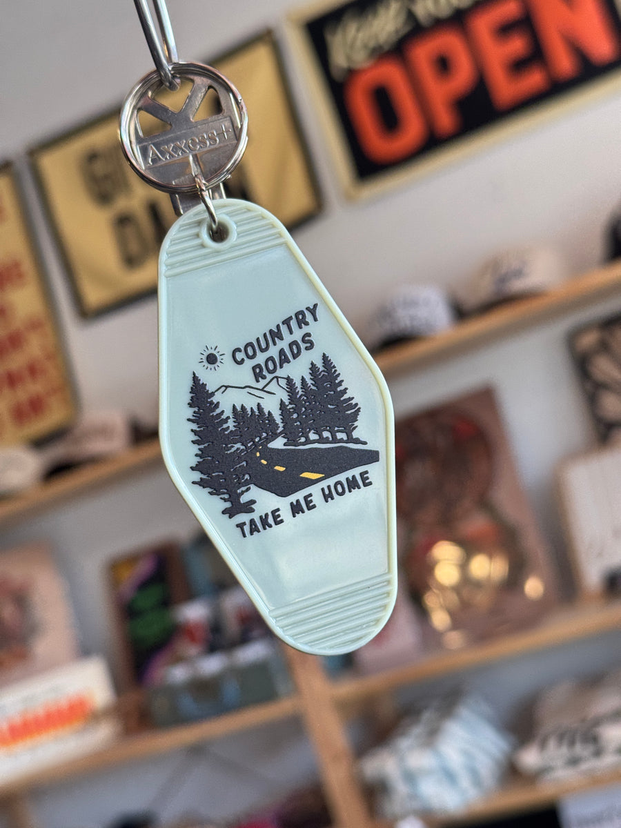 Take Me Home Country Roads Retro Motel Keychain – Grady Ln